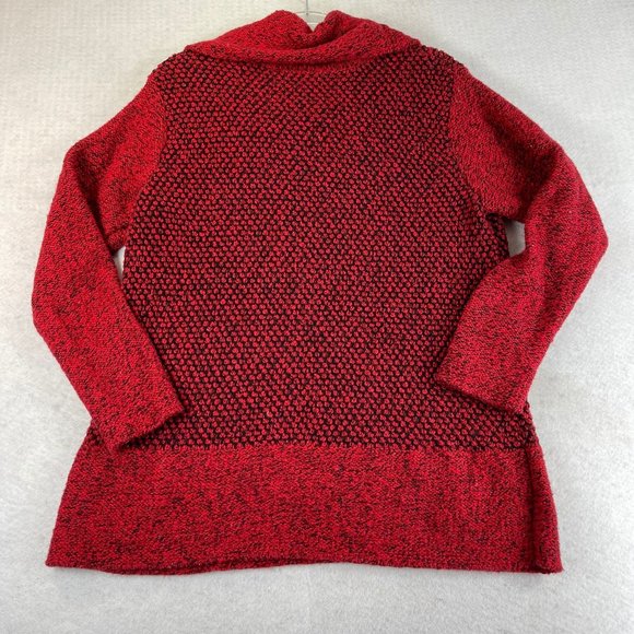 J. Jill | Sweaters | J Jill Womens M Red Marled Knit Color Block Cowl ...